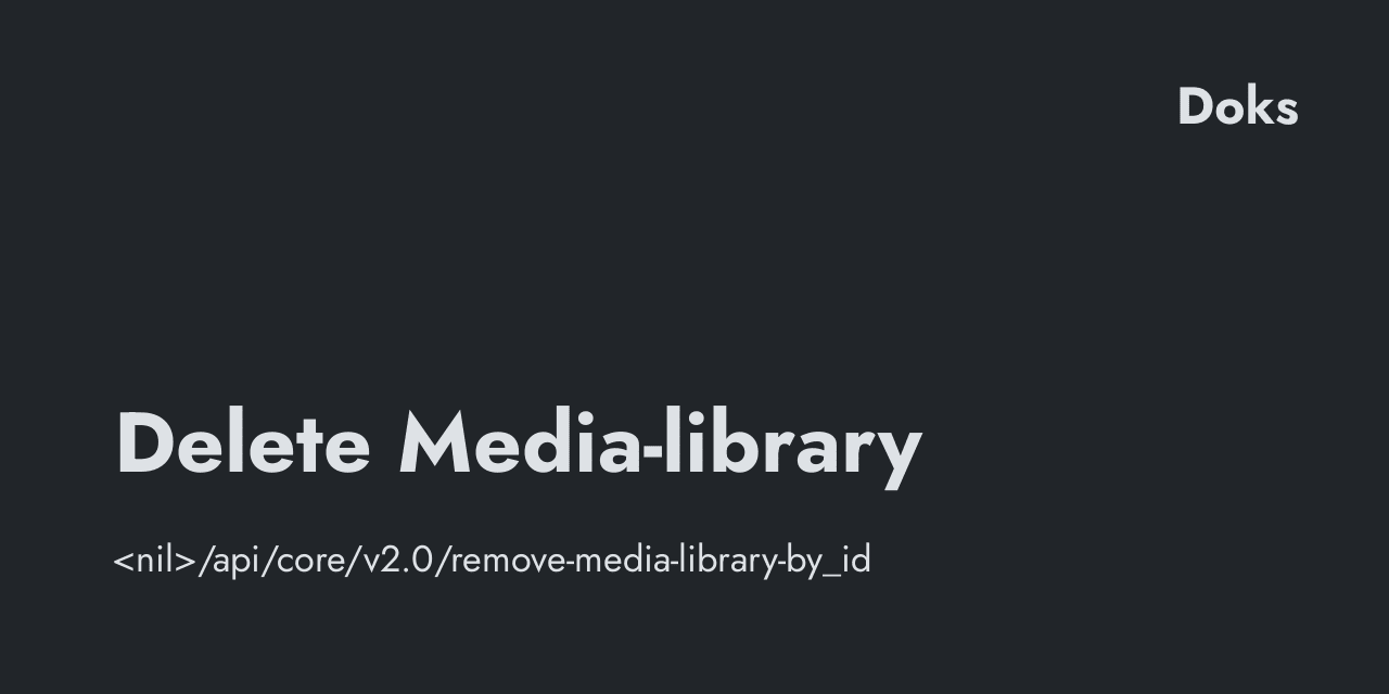 Delete Media-library